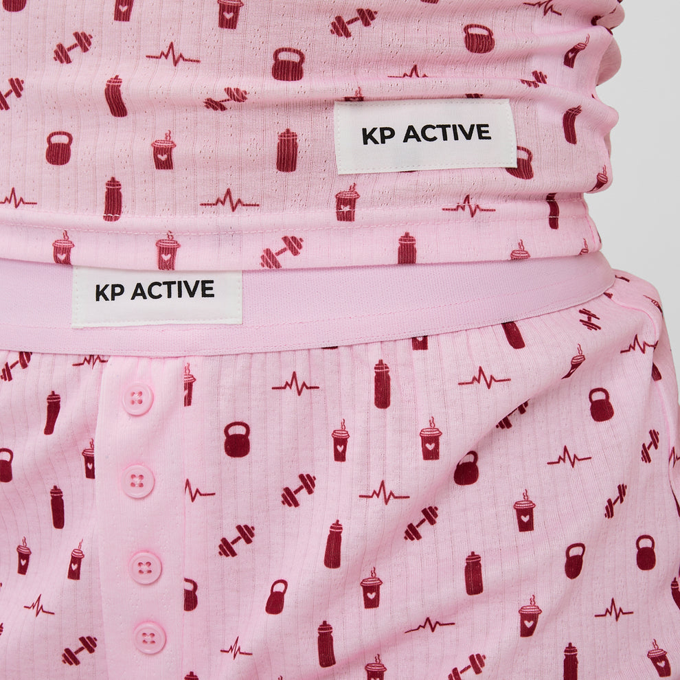 PYJAMA SET PINK SHORT – KP Active